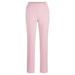 Schlupfhose GOLDNER "Kurzgr&ouml;&szlig;e Baumwollhose mit Dehnbund", Damen, Gr. 27, K-Gr, rosa (geranie), Obermaterial: 98% Baumwolle CO. 2% Elasthan EL., normal, Hosen Schlupfhose, Ohne