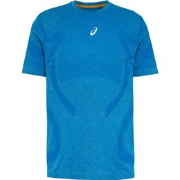 asics ROAD SEAMLESS Funktionsshirt Herren - Gr&ouml;&szlig;e L - blau