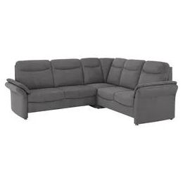 Ecksofa Home Affaire "Tahoma L-Form", grau (steel), B:251cm H:103cm T:231cm, Sofas, Ecksofa, mit Armlehnfunktion, wahlweise Bettfunktion, Schublade, Relaxfunktion