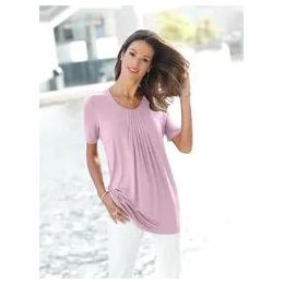 Rundhalsshirt Inspirationen "Shirt", Damen, Gr. 54, rosa (ros&eacute;), 92% Viskose, 8% Elasthan, unifarben, Rundhals, Shirts Rundhalsshirt