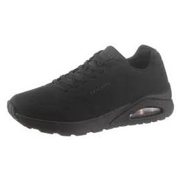 Sneaker Skechers "Uno - Stand on Air", Herren, Gr. 41, schwarz, Synthetik, Schuhe Sneaker, Freizeitschuh, Halbschuh, Schn&uuml;rschuh mit extra D&auml;mpfung