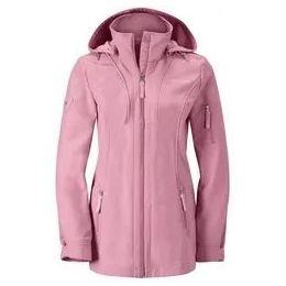 Softshelljacke Casual Looks, Damen, Gr. 54, rosa (altrosa), 94% Polyester, 6% Elasthan, unifarben, Jacken Softshelljacke