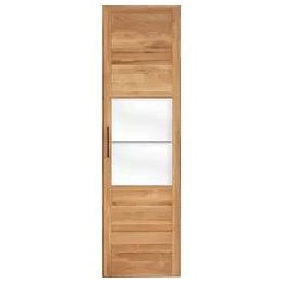 Kleiderschrank Home Affaire "Chamara", beige (natur), B:63cm H:218cm T:65cm, Schr&auml;nke, Kleiderschrank, aus massivem Eichenholz, in unterschiedlichen Breiten, H&ouml;he 218 cm
