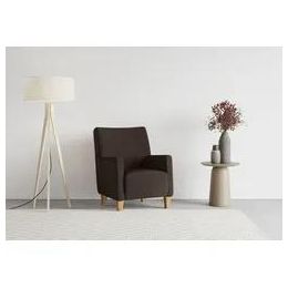 Sit & More Sessel SIT & MORE "Bosse", braun (dunkelbraun), B:74cm H:93cm T:81cm, Sessel, Sessel, mit Federkern