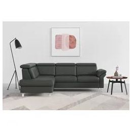 Sit & More Ecksofa SIT & MORE "Arngast L-Form", grau (anthrazit), B:245cm H:84cm T:194cm, Sofas, Ecksofa, inklusive Kopfteilverstellung und Federkern