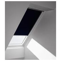 Verdunklungsrollo Velux "DKL SK06/MK04/FK04/CK02/CK04/FK06/MK06 1100S", blau (dunkelblau), SK06, Aluminium, Polyester, Rollos, Verdunklungsrollo, alufarbene F&uuml;hrungsschienen & Griffleiste