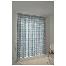 Vorhang WIRTH "Laufenberg" Gr. 3, blau, B:132cm H:175cm, Jacquard, Baumwolle, Polyester, Gardinen
