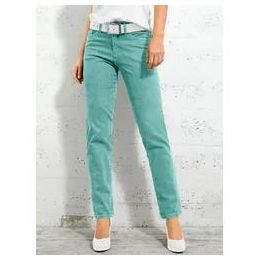 5-Pocket-Jeans Inspirationen, Damen, Gr. 22, Kurzgr&ouml;&szlig;en, blau (aqua), 98% Baumwolle, 2% Elasthan, unifarben, lang, Jeans 5-Pocket-Jeans, Topseller