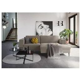 Ecksofa DOMO collection "Modica kompakt und elegant, Breite 244, L-Form", braun, B:244cm H:83cm T:173cm, Sofas, Ecksofa, moderne Optik mit extrabreiter Recamiere, auch in Cord