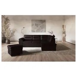 Ecksofa COTTA "Leandra L-Form", braun, B:250cm H:88cm T:90cm, NaturLEDER: Bitte beachten Sie, dass Lederbez&uuml;ge mehr N&auml;hte aufweisen als Stoffbez&uuml;ge.;Kunstleder Softlux;NaturLEDER (echtes Rindsleder) in Sitz und R&uuml;cken.;Luxus-Microfaser (100% Polyester), Sofas, Ecksofa, wahlweise mit Bettfunktion & Bettkasten