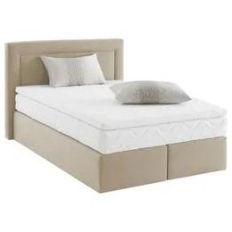 Boxspringbett, beige, B:155cm L:210cm, Westfalia Schlafkomfort, Komplettbetten, Boxspringbett, wahlweise mit Bettkasten und Topper