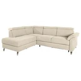 Sit & More Ecksofa SIT & MORE "Arngast L-Form", beige (creme), B:245cm H:84cm T:194cm, Sofas, Ecksofa, inklusive Kopfteilverstellung und Federkern
