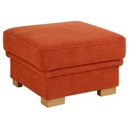 Hocker Home Affaire "Amrum", orange (terra), B:73cm H:46cm T:73cm, Struktur Blume (100% Polyester);Jacquard ( 100% Polyester );Chenille (90% Polyester, 10% Polyacryl), Hocker, Hocker, mit Federkern
