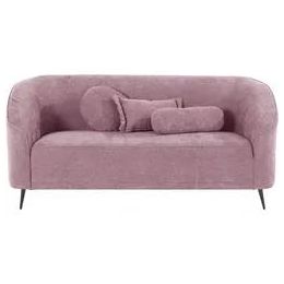 3-Sitzer Home Affaire "Ashly", rosa (ros&eacute;), B:184cm H:81cm T:80cm, 100% Polyester, Sofas, in 3 Bezugsvarianten, Boucl&eacute;, Samtoptik und Struktur weich.