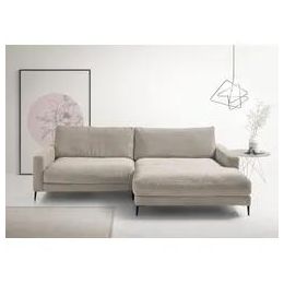 Ecksofa Home Affaire "Downtown, B/T/H: 272/190/84 cm L-Form", grau (taupe), B:272cm H:84cm T:190cm, 88% Polyester, 12% Polyacryl, Sofas, Ecksofa, weicher Sitzkomfort auch in Cord und Boucl&eacute;, incl. Zierkissen