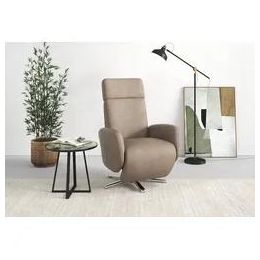 Sit & More TV-Sessel SIT & MORE "Grenoble, inkl. Kopfteilverstellung", grau (taupe), B:71cm H:110cm T:82cm, Sessel, wahlweise mit 2 Motoren, Akku & Aufstehhilfe