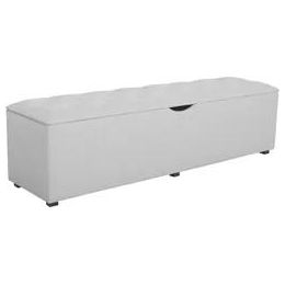 Hockerbank Home Affaire "Knobbed", grau (hellgrau), B:120cm H:42cm T:40cm, Struktur fein (100% Polyester) f&uuml;r Bett Classico, Piazza, Premium und Vega;Struktur (100% Polyester) f&uuml;r Bett Crato und Lucina;Struktur (60% Baumwolle, 40% Leinen) f&uuml;r Bett Kiss;Kunstleder f&uuml;r Bett Natura;Struktur (100% Polyester) f&uuml;r Bett Nordica, Hocker, Hockerbank mit Stauraum, Breite 120 cm und 160 cm