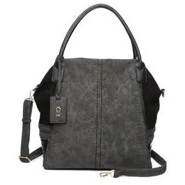 Schultertasche "Maxim", Damen, Gr. B/H/T: 35cm x 31cm x 20cm onesize, schwarz, Lederimitat, Collezione Alessandro, Taschen Schultertasche, mit langen Henkeln und zus&auml;tzlichem Trageriemen