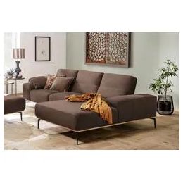 Ecksofa W.Schillig "run, Designsofa mit tollem Sitzkomfort, bequem, L-Form", braun (chocolate w82), B:299cm H:88cm T:178cm, Longlife Xtra-Leder Z73: Naturwalkleder der Luxusklasse aus den erlesensten Rohh&auml;uten. Hautst&auml;rke 1, 1 &ndash; 1, 3 mm;ROHLEDER Jacquard-Flachgewebe Q2 W60 (63% Polyester, 37% Polyacryl);ROHLEDER Chenille-Flachgewebe Q2 W77 (68% Polyacryl, 32% Polyester);Stoff S37 (100% Polyester),