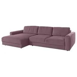 Ecksofa Home Affaire "Bloomfield, elegant, viel Platz, Mega Couch, Breite 303cm, L-Form", rosa (altrosa), B:303cm H:84cm T:176cm, 100% Polyester, Sofas, Ecksofa, extra tiefe Sitzfl&auml;che, wahlweise mit Sitztiefenverstellung