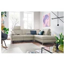 Ecksofa 3C Candy "Mainau modern und elegant, mit gutem Sitzkomfort, L-Form", grau (platin), B:257cm H:89cm T:220cm, Struktur ( 100% Polyester);Luxus-Microfaser weich: 98% Polyester, 2% Nylon, ;Struktur weich (mit Wasser zu reinigen): 16% Baumwolle, 79% Polyester, 5% Polyacryl, Sofas, Ecksofa, wahlweise mit elektrischer Relaxfunktion, Federkern