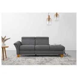 Recamiere Home Affaire "Lindgren", braun (espresso), B:206cm H:84cm T:93cm, 100% Polyester, Sofas, Recamiere, wahlweise motorische TV-Funktion, Bettkasten und Kopfteilverstellung