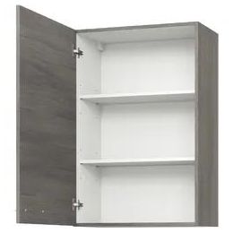 H&auml;ngeschrank KOCHSTATION "KS-Trea O60-90", grau (eichefarben grau), B:60cm H:90cm T:35cm, Schr&auml;nke, H&auml;ngeschrank, inklusive zwei Einlegeb&ouml;den, Breite 60 cm, H&ouml;he 90 cm