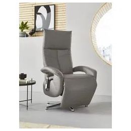 Sit & More TV-Sessel SIT & MORE "Tycoon mit Kopfteilverstellung und 360 Drehfunktion", braun (schlamm), B:74cm H:112cm T:82cm, Sessel, wahlweise manuell oder elektrischer Funktion, auch mit Akku (kabellos)