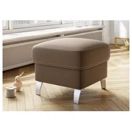 Sit & More Hocker SIT & MORE "Vincenzo", braun, B:58cm H:48cm T:58cm, Hocker, Polsterhocker