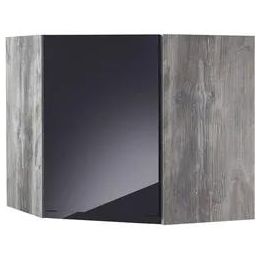 Eckh&auml;ngeschrank KOCHSTATION "KS-Virginia", schwarz (schwarz hochglanz), B:60cm H:57cm T:34cm, Holzwerkstoff, MDF, Schr&auml;nke, Eckh&auml;ngeschrank, 60 cm breit
