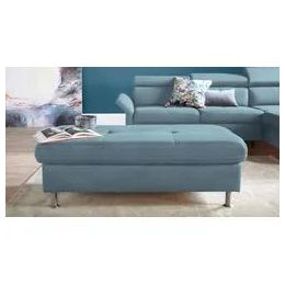 Hocker exxpo - SOFA FASHION "Maretto Bankhocker mit tollem Sitzkomfort", blau, B:136cm H:46cm T:70cm, Luxus-Microfaser (100% Polyester), Hocker, Polsterhocker, praktisches Staufach unter der Sitzfl&auml;che