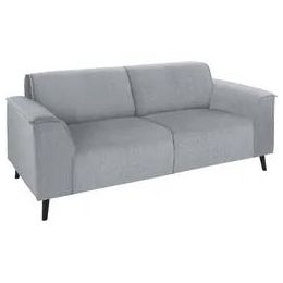 2,5-Sitzer DOMO collection "Amora inklusive komfortablen Federkern f&uuml;r mehr Sitzkomfort", silber, B:193cm H:81cm T:90cm, Struktur (100% Polyester);Struktur grob (100% Polyester);Luxus-Microfaser (100% Polyester), Sofas, Fu&szlig;h&ouml;he passend f&uuml;r g&auml;ngige Saugroboter