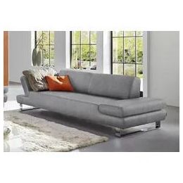 3-Sitzer W.Schillig "taboo Designsofa mit hohem Sitzkomfort", grau (steel s22), B:232cm H:76cm T:101cm, Flachgewebe S22 (100% Polyester);Stoff S37 (100% Polyester): Luxus-Microfaser in Lederoptik;Longlife Xtra-Leder Z59: Glattleder mit modischer Pr&auml;gung. Hautst&auml;rke 0, 9 - 1, 1 mm;Longlife Xtra-Leder Z69: Das feinnarbige, gedeckte Softleder Z69 besticht durch seine au&szlig;ergew&ouml;hnliche Weichheit im tre