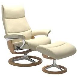 Fu&szlig;hocker stressless "View", beige (vanilla paloma), B:57cm H:43cm T:47cm, Leder BATICK: BATICK ist ein leicht korrigiertes, durchgef&auml;rbtes und genarbtes M&ouml;belleder, bei dem die meisten Unebenheiten und Spuren in der Regel entfernt wurden.;Leder PALOMA: PALOMA ist ein durchgef&auml;rbtes Semianilin-M&ouml;belleder mit nat&uuml;rlicher Narbung.;ROHLEDER Stoff Q2 FARON: Ein fester zuverl&auml;ssiger Boucl&eacute; mit einem st
