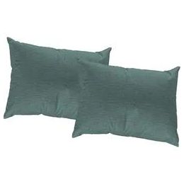 Dekokissen WIRTH "Torbole" Gr. 1, blau (petrol, meliert), B:40cm L:40cm, Baumwolle, Polyester, Dekokissen_Sitzkissen_Kissenh&uuml;llen, Kissenh&uuml;lle ohne F&uuml;llung, 2 St&uuml;ck