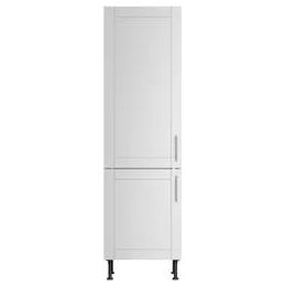 Hochschrank KOCHSTATION "KS-Ahus", grau (hellgrau matt, wildeiche nachbildung), B:60cm H:211,8cm T:58,4cm, Schr&auml;nke, Hochschrank Seitenschrank, Breite 60 cm