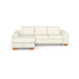 Sit & More Ecksofa SIT & MORE "Dundee L-Form", beige (creme), B:264cm H:86cm T:175cm, Sofas, Ecksofa, mit Federkern und Massivholzf&uuml;&szlig;en, wahlweise mit Kopfteilverstellung