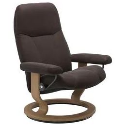 Relaxsessel stressless "Consul", braun (chocolate paloma), B:72cm H:94cm T:70cm, Leder BATICK: BATICK ist ein leicht korrigiertes, durchgef&auml;rbtes und genarbtes M&ouml;belleder, bei dem die meisten Unebenheiten und Spuren in der Regel entfernt wurden.;Leder PALOMA: PALOMA ist ein durchgef&auml;rbtes Semianilin-M&ouml;belleder mit nat&uuml;rlicher Narbung.;ROHLEDER Stoff Q2 FARON: Ein fester zuverl&auml;ssiger Boucl&eacute; mit ei