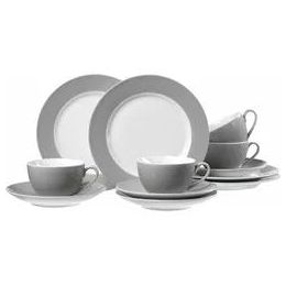 FLIRT Kaffeeservice RITZENHOFF & BREKER "Geschirr-Set, Service", grau, 12 Stk., Porzellan, Geschirr-Sets, Kaffeeservice, 12 Teile, f&uuml;r 4 Personen