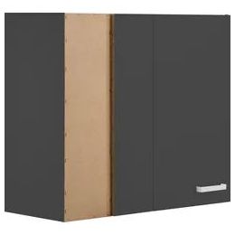 Eckh&auml;ngeschrank Optifit "Parma", grau (anthrazit), B:85cm H:70,4cm T:45cm, Holzwerkstoff, Schr&auml;nke, H&auml;ngeschrank K&uuml;chenh&auml;ngeschrank, Breite 85 x 45 cm