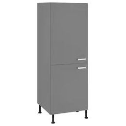 Seitenschrank Optifit "Parma", grau (basaltgrau), B:60cm H:176,6cm T:58,4cm, Holzwerkstoff, Schr&auml;nke, Seitenschrank, Breite 60 cm