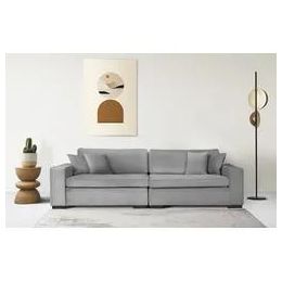 2-Sitzer Home Affaire "Skara XXL", grau, B:280cm H:86cm T:130cm, 100% Polyester, Sofas, Lounge-Sofa XXL mit Federkern-Polsterung, in vielen Bezugsvarianten