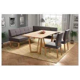 Eckbankgruppe OTTO HOME "Ponza Eckbank K&uuml;chenbank BESTSELLER", braun (braun, eiche ge&ouml;lt), langer Schenkel links, Sitzm&ouml;bel-Sets, Eckbankgruppe, Sitzgruppe Esszimmer St&uuml;hle Tisch und Bank bequem gepolstert