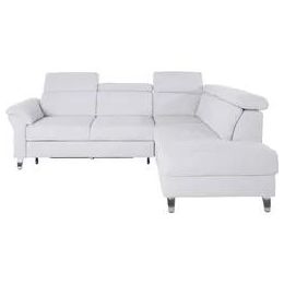 Sit & More Ecksofa SIT & MORE "Arngast L-Form", silber, B:245cm H:84cm T:194cm, Sofas, Ecksofa, inklusive Kopfteilverstellung und Federkern