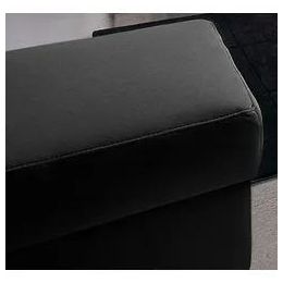 Hocker DOMO collection "Alisson", schwarz, B:59cm H:40cm T:59cm, Microfaser aus 100% Polyester;Softlux, das pflegeleichte Kunstleder aus 80% PVC, 18% Polyester und 2% Polyurethan;Luxus-Kunstleder;Strukturstoff aus 90% Polyester und 10% Polyacryl., Hocker, Polsterhocker