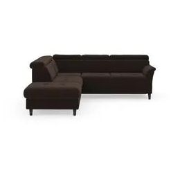 Sit & More Ecksofa SIT & MORE "Marano L-Form", braun (espresso), B:252cm T:216cm, 98% Polyester, 2% Polyamid, Sofas, Ecksofa, inklusive Kopfteilverstellung, wahlweise mit Bettfunktion, Bettkasten