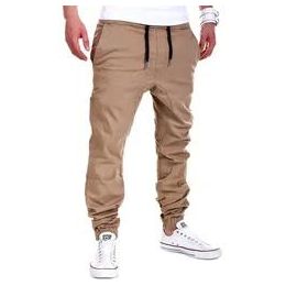 Chinohose behype "LUKE", Herren, Gr. 29, L&auml;nge 32, beige, 98% Baumwolle, 2% Elasthan, Hosen Chinohose, mit elastischem Bund