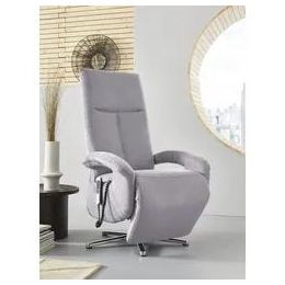 Sit & More TV-Sessel SIT & MORE "Tycoon mit Kopfteilverstellung und 360 Drehfunktion", grau (anthrazit), B:74cm H:117cm T:85cm, 100% Polyester, Sessel, wahlweise manuell oder elektrischer Funktion, auch mit Akku (kabellos)