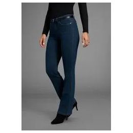 Bootcut-Jeans Arizona "Comfort-Fit", Damen, Gr. 21, K + L Gr, blau (dunkelblau), Denim/Jeans, Obermaterial: 98% Baumwolle, 2% Elasthan, Basic, bequem lang, Jeans, ausgestellte Beinform, mit Eingrifftaschen, High-Waist, Topseller