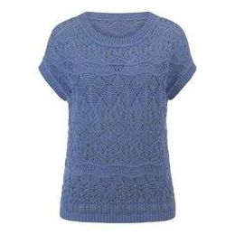 &Auml;rmelloser Pullover Peter Hahn blau, 42